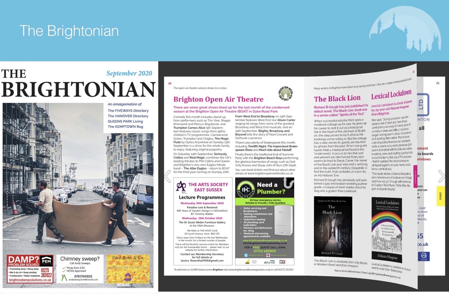 Feature in magazine The Brightonian – Richard B Gough